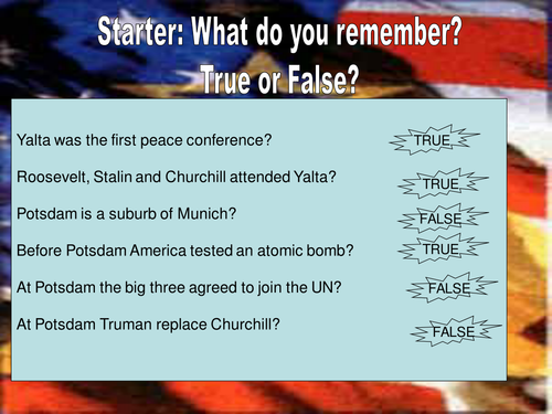 KS3 Origins of the Cold War | Teaching Resources