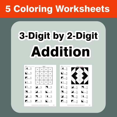 Addition Coloring Worksheets Bundle | Teaching Resources