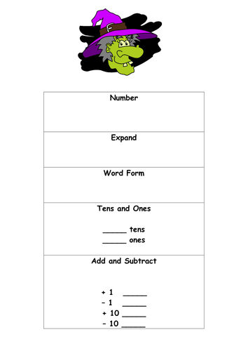 Halloween themed partitioning Place Value differentiated | Teaching ...