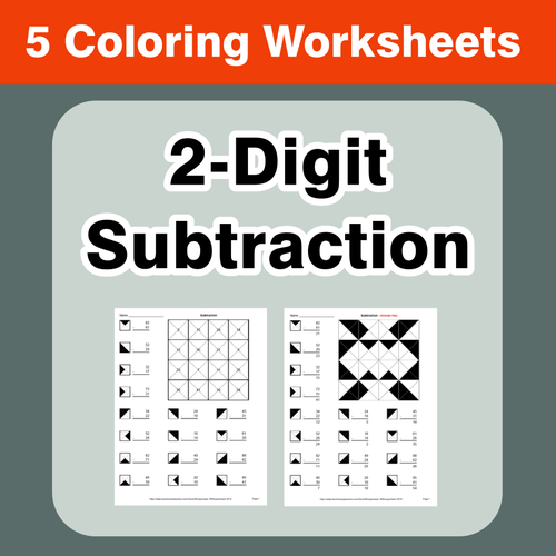 Subtraction Coloring Worksheets Bundle | Teaching Resources