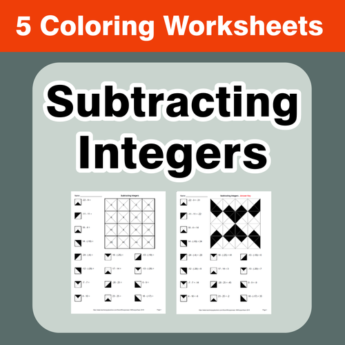 subtracting-integers-coloring-worksheets-teaching-resources
