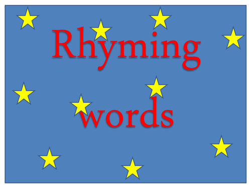 Rhyming words resource pack- Letters and Sounds, phonics, rhyme ...