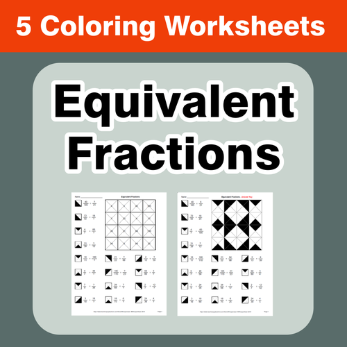 Fractions Coloring Worksheets Bundle | Teaching Resources