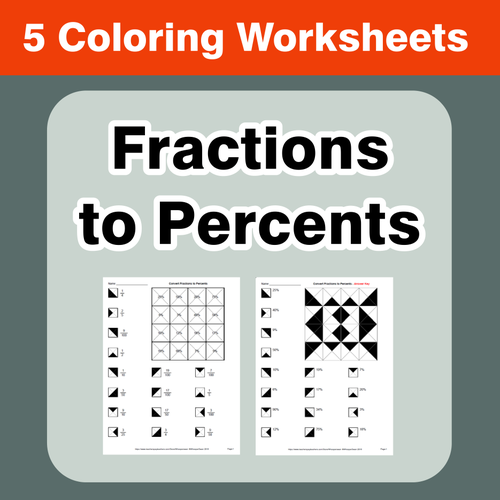 Fractions Coloring Worksheets Bundle | Teaching Resources