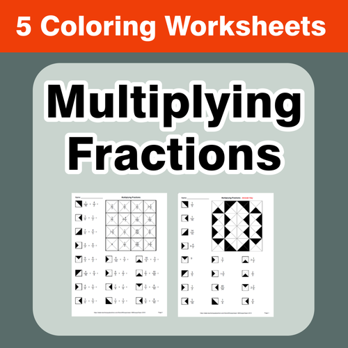 Fractions Coloring Worksheets Bundle | Teaching Resources