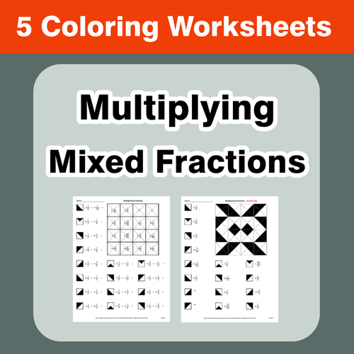 Fractions Coloring Worksheets Bundle | Teaching Resources