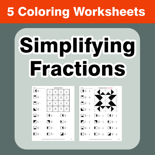 Fractions Coloring Worksheets Bundle | Teaching Resources