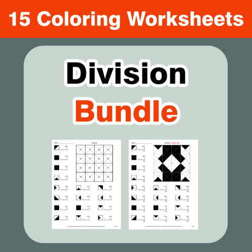 Division Coloring Worksheets Bundle | Teaching Resources