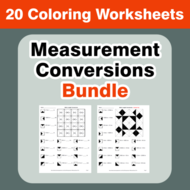 Measurement Conversion Coloring Worksheets Bundle | Teaching Resources