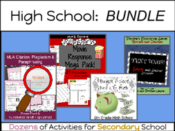 High School Bundle | Teaching Resources