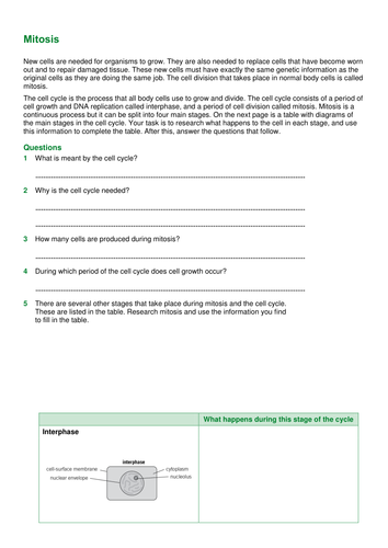 KS4 AQA New 2016 B2 Cell division revison PPT and notes | Teaching ...