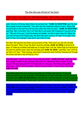 Owl who was Afraid of the Dark Full Literacy Unit | Teaching Resources