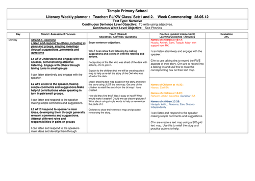 Owl who was Afraid of the Dark Full Literacy Unit | Teaching Resources