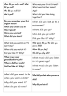 Questions cards to practise Past Simple | Teaching Resources