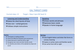 EAL steps target cards | Teaching Resources