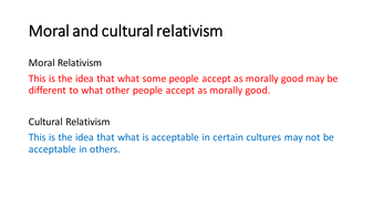 Moral vs Cultural Relativism | Teaching Resources