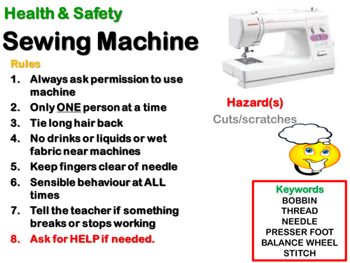 DESIGN TECHNOLOGY - TEXTILES - CLASSROOM SAFETY HAZARD WALL DISPLAY ...