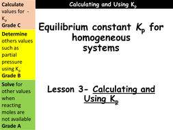 Equilibrium constant Kp - Set of 3 lessons including exam questions ...