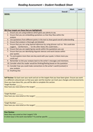 English Assessment Feedback Sheets - reading and writing | Teaching ...