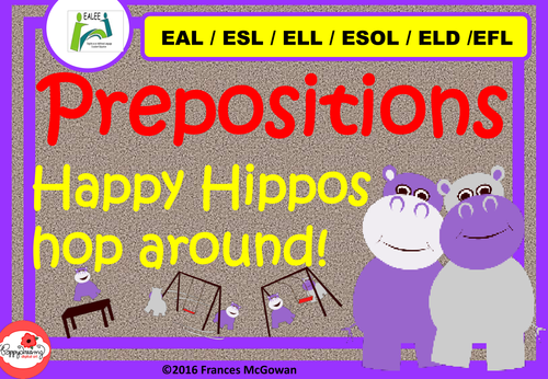 Prepositions for EAL / ESL / ELL / ELD / ESOL / ELD | Teaching Resources