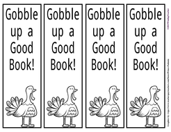 Thanksgiving Bookmarks: Gobble up a Good Book! | Teaching Resources