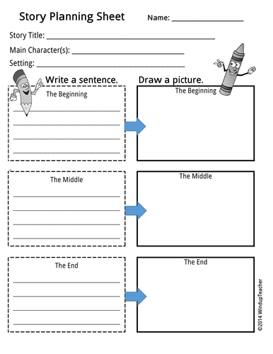 Story Planning Sheet - Write or Draw - Printable | Teaching Resources