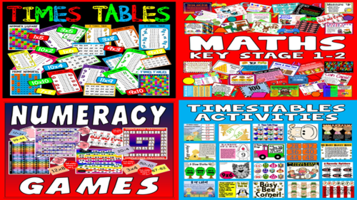 *MATHS BUNDLE KEY STAGE 1-2* 200 MATHS ACTIVITIES KS1-2, TIMES TABLES ...