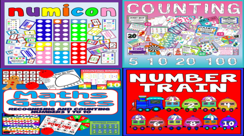 *MATHS BUNDLE* EYFS GAMES, NUMICON, COUNTING GAMES, NUMBER TRAIN ...