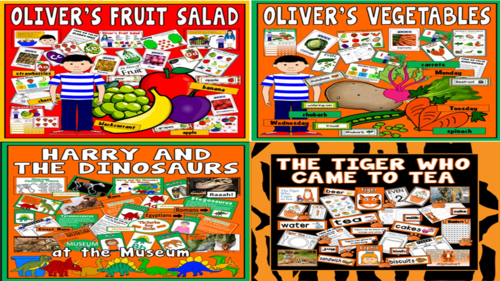 *STORY BUNDLE* OLIVER'S VEGETABLES, OLIVER'S FRUIT SALAD, HARRY AND THE ...
