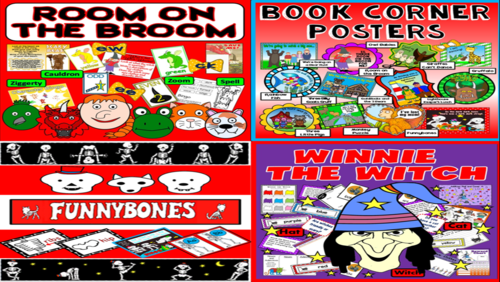 *STORY BUNDLE* ROOM ON THE BROOM, FUNNYBONES, WINNIE THE WITCH, BOOK ...