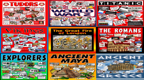 *HISTORY BUNDLE* KEY STAGE 2 - 9 PACKS! ANCIENT MAY, GREEKS, ROMANS ...