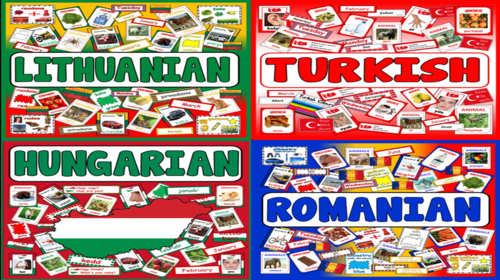 *LANGUAGES BUNDLE* 4 GREAT SETS OF TEACHING RESOURCES AND DISPLAY ...