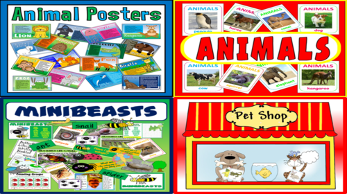 *ANIMALS BUNDLE* ANIMAL FLASHCARDS, POSTERS, PETS, SHOP ROLE PLAY ...