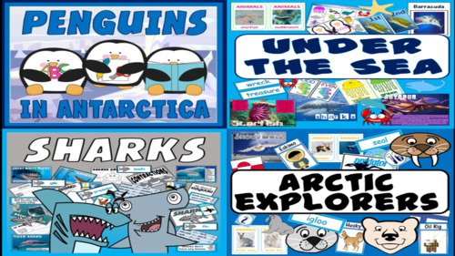 *ANIMALS BUNDLE* ARCTIC ANIMALS, UNDER SEA ANIMALS, SEALIFE, SHARKS ...