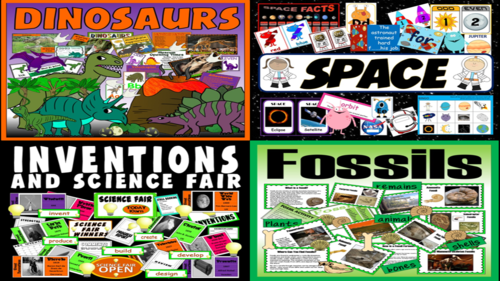 *SCIENCE BUNDLE* DINOSAURS, FOSSILS, SPACE, INVENTIONS - SCIENCE FAIR ...