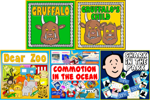 *STORY BUNDLE* 5 STORIES - GRUFFALO, GRUFFALO'S CHILD, DEAR ZOO ...