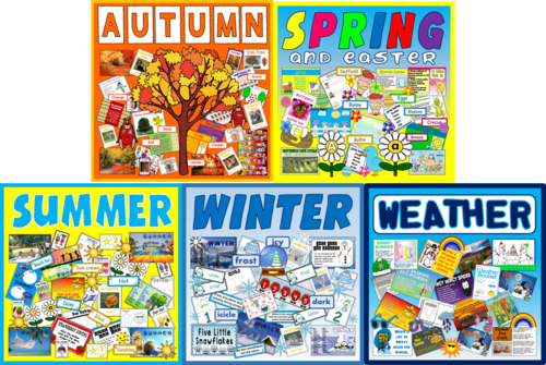 *WEATHER BUNDLE* 5 SETS - AUTUMN, WINTER, SUMMER, SPRING, WEATHER TOPIC ...