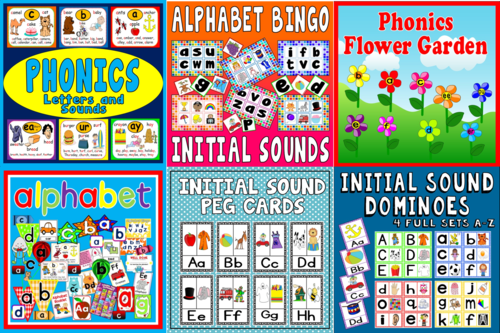 *PHONICS AND ALPHABET BUNDLE* 6 PACKS - POSTERS, FLASHCARDS, BINGO GAME ...