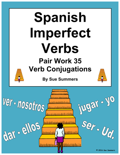 Spanish Imperfect Verbs Pair Work Las Escaleras Activity and Quiz ...