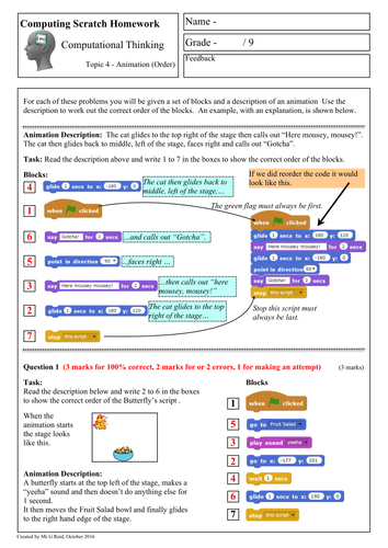 Scratch Programming - Computational Thinking Homework 4 | Teaching ... Scratch Programming - Computational Thinking Homework 4 | Teaching ...
