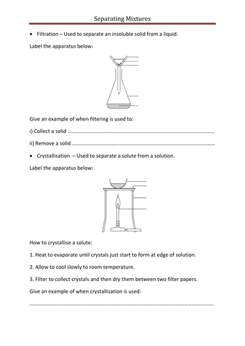 Separating Mixtures | Teaching Resources