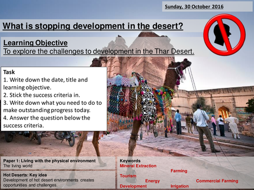 Thar Desert 2/2 - AQA 2016 - Living World - Challenges in a hot desert ...