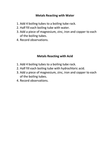 Aqa Gcse C5 Lesson 2 Reactivity Series Teaching Resources