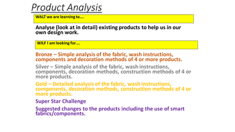 A series of 3 fun Product Analysis Textiles GCSE lessons | Teaching ...