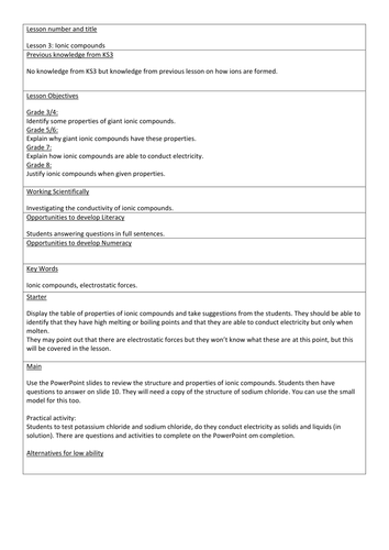 AQA Trilogy 9-1 Unit 2 | Teaching Resources