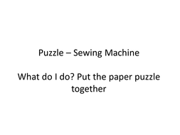 Sewing Machine -safety rules, janome different parts, driving test ...