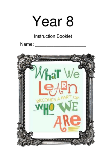 Year 8 Instruction Booklet - Pop Art/Graffiti. | Teaching Resources