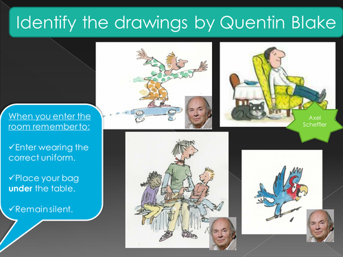 Quentin Blake Art Presentation and Visual Aids | Teaching Resources