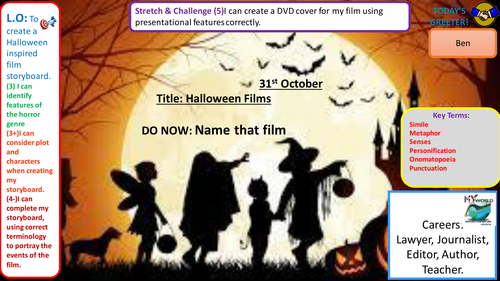 Halloween DVD cover creation | Teaching Resources