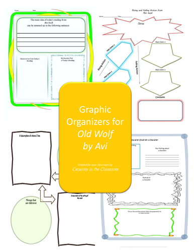 Graphic Organizers for Old Wolf by Avi | Teaching Resources